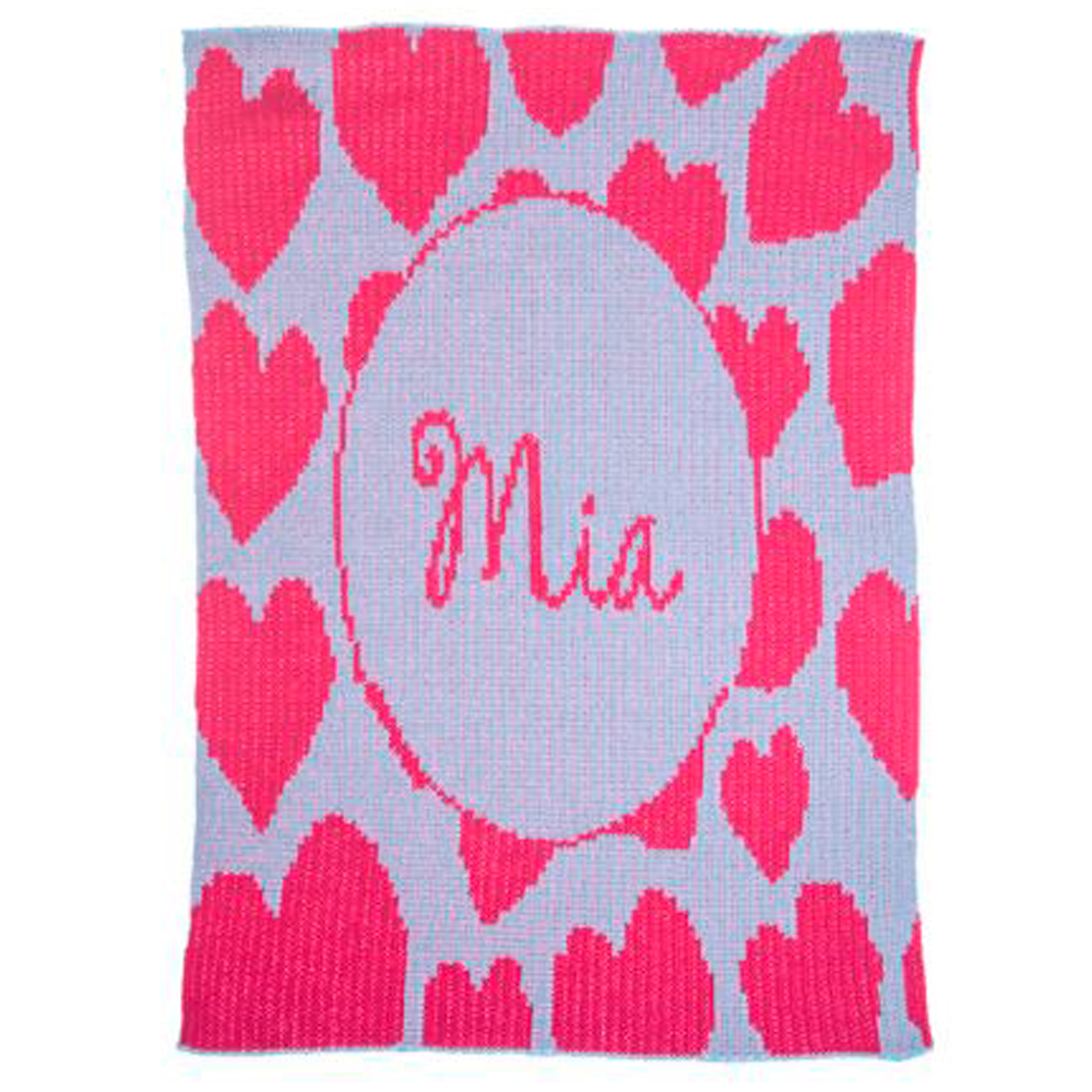 Heavenly Hearts & Name Blanket - Butterscotch Blankees – Butterscotch ...
