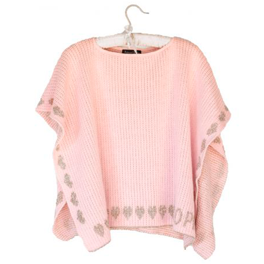 Kids Metallic string of hearts poncho - Butterscotch Blankees ...