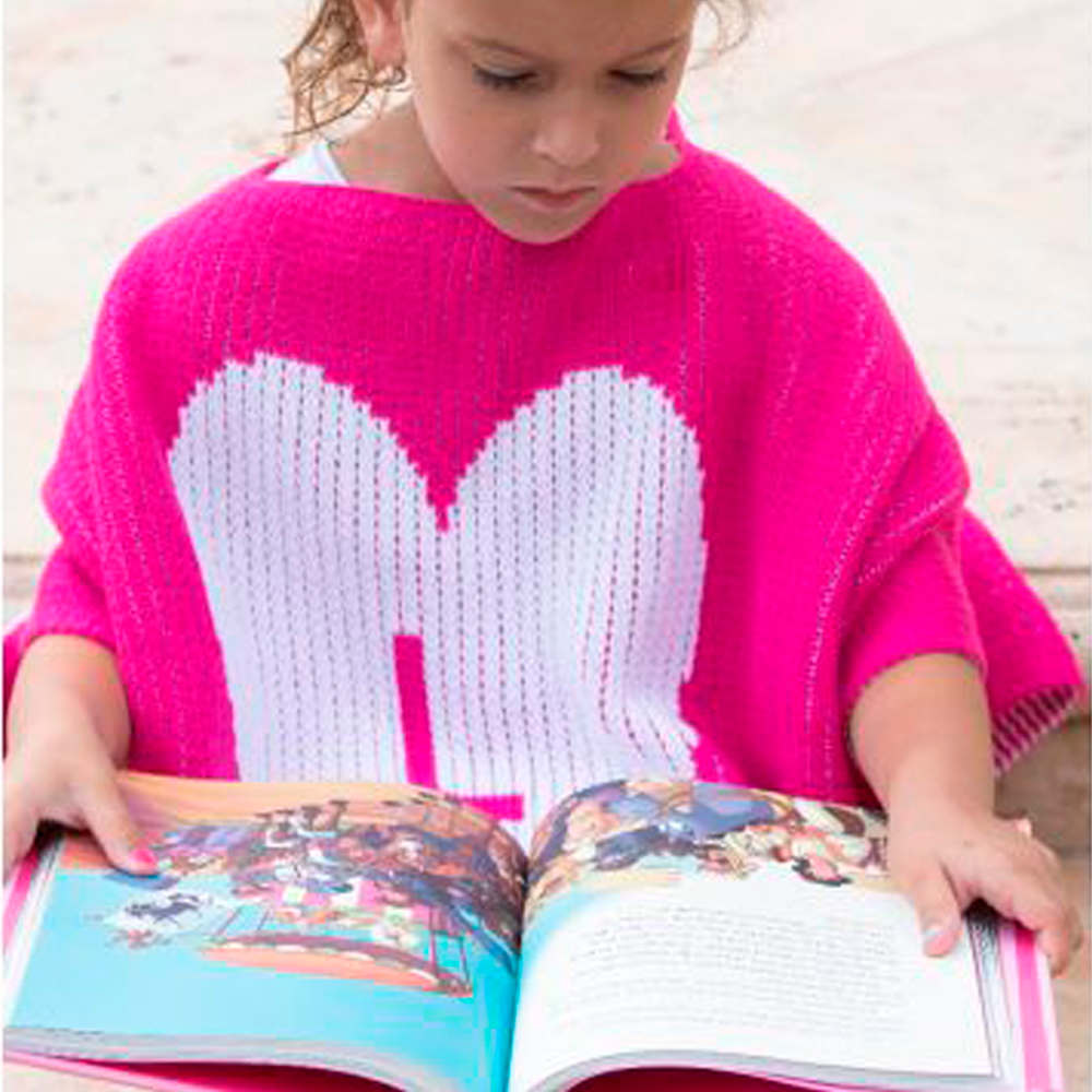 Kids Single Heart Poncho with name - Butterscotch Blankees ...
