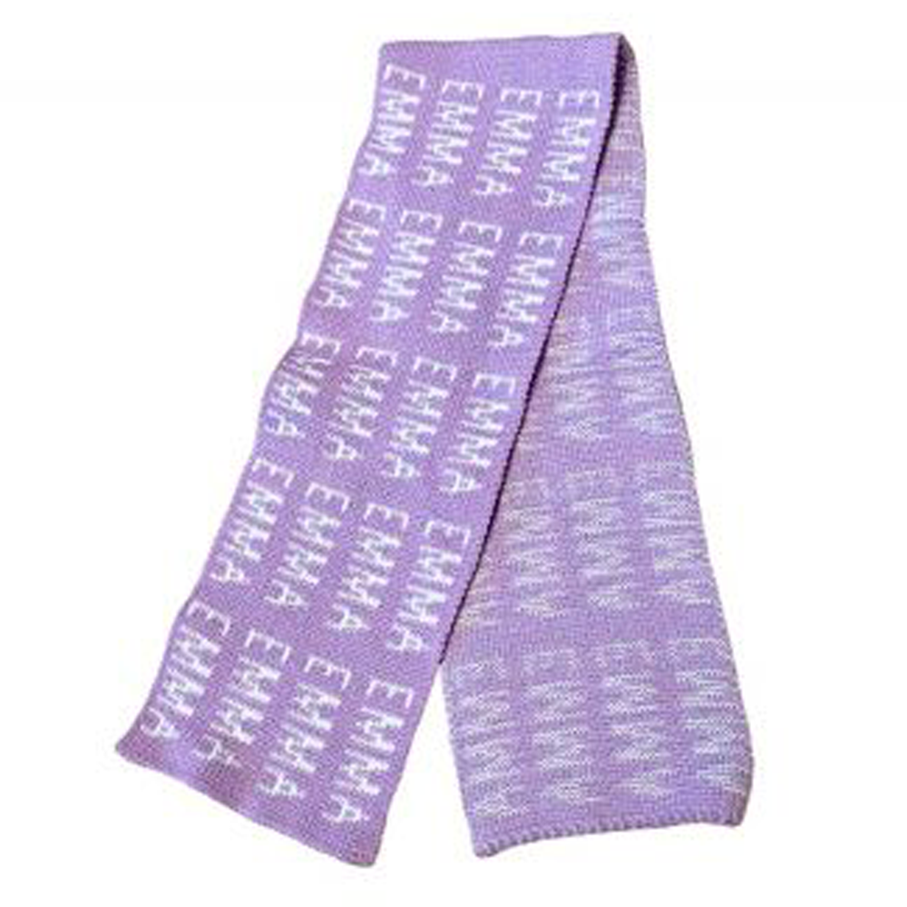 Repeating Name Scarf - Butterscotch Blankees – Butterscotch Blankees